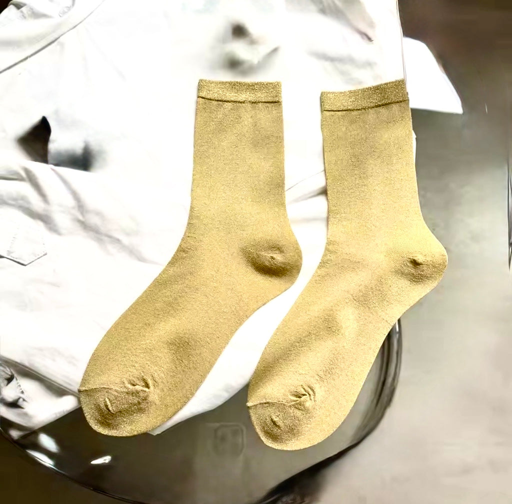 Gold Shimmer Socks – Sansom Reed
