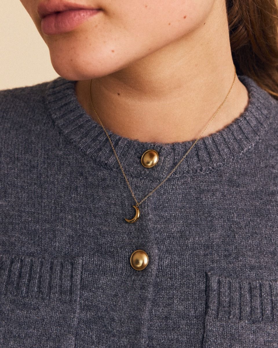 New Moon Necklace (Gold) – Sansom Reed
